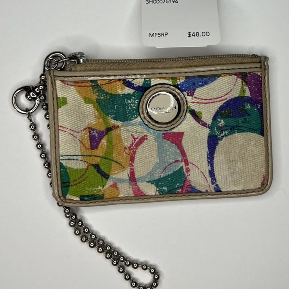 Coach | Bags | Coach Poppy Skinny Id Card Case Multicolor | Poshmark